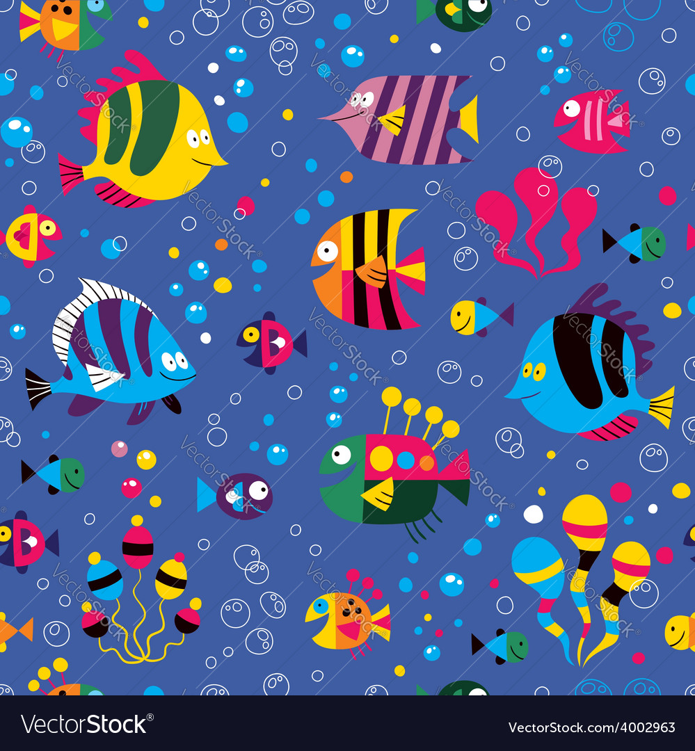 Fish pattern 3 Royalty Free Vector Image - VectorStock