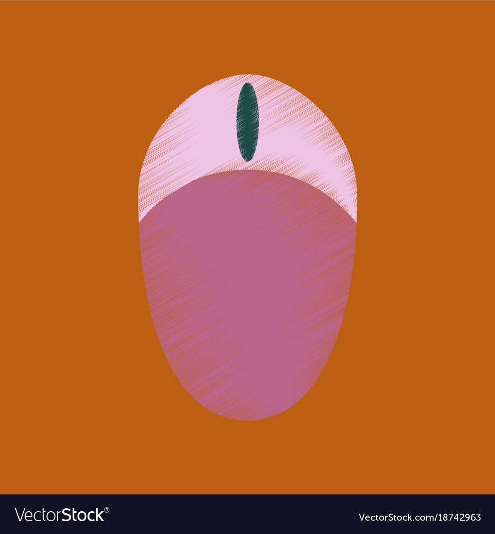 Flat shading style icon computer mouse Royalty Free Vector