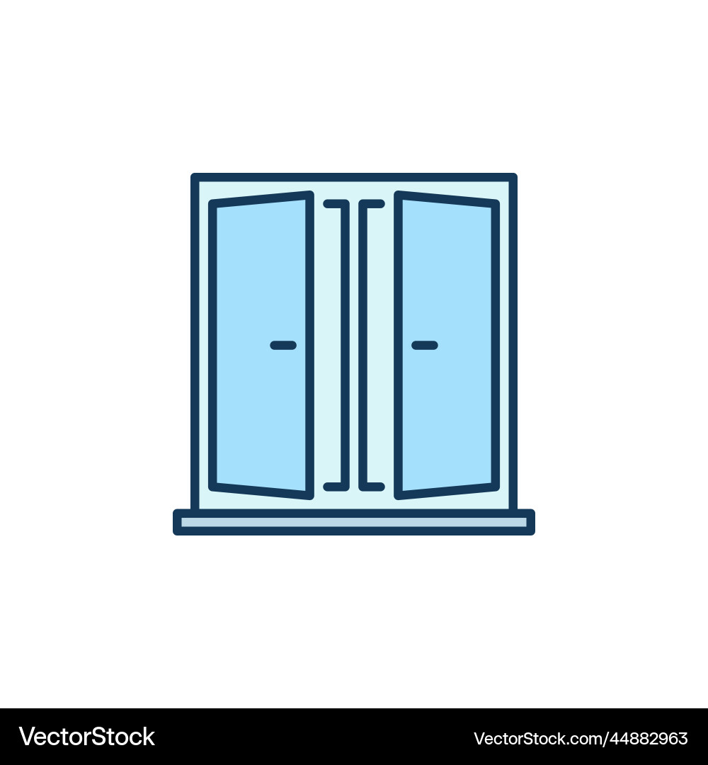 House window concept colored icon or sign Vector Image