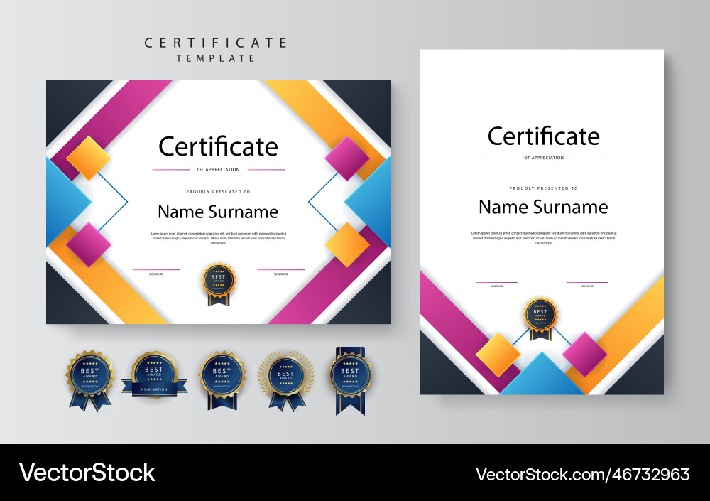 Modern colorful appreciation and achievement Vector Image