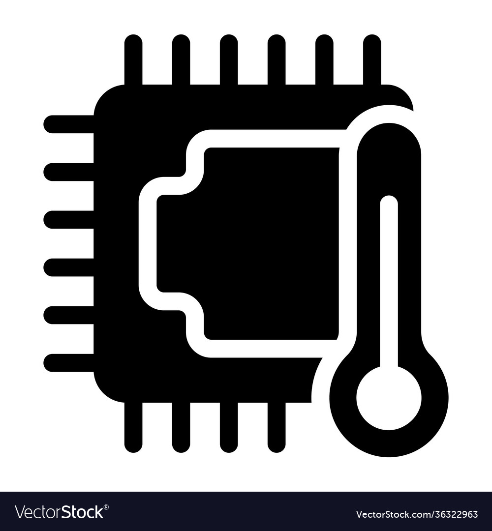Processor temperature Royalty Free Vector Image