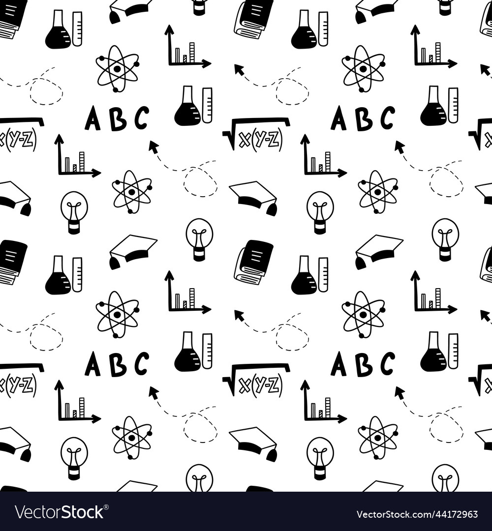 Seamless pattern with education elements Vector Image