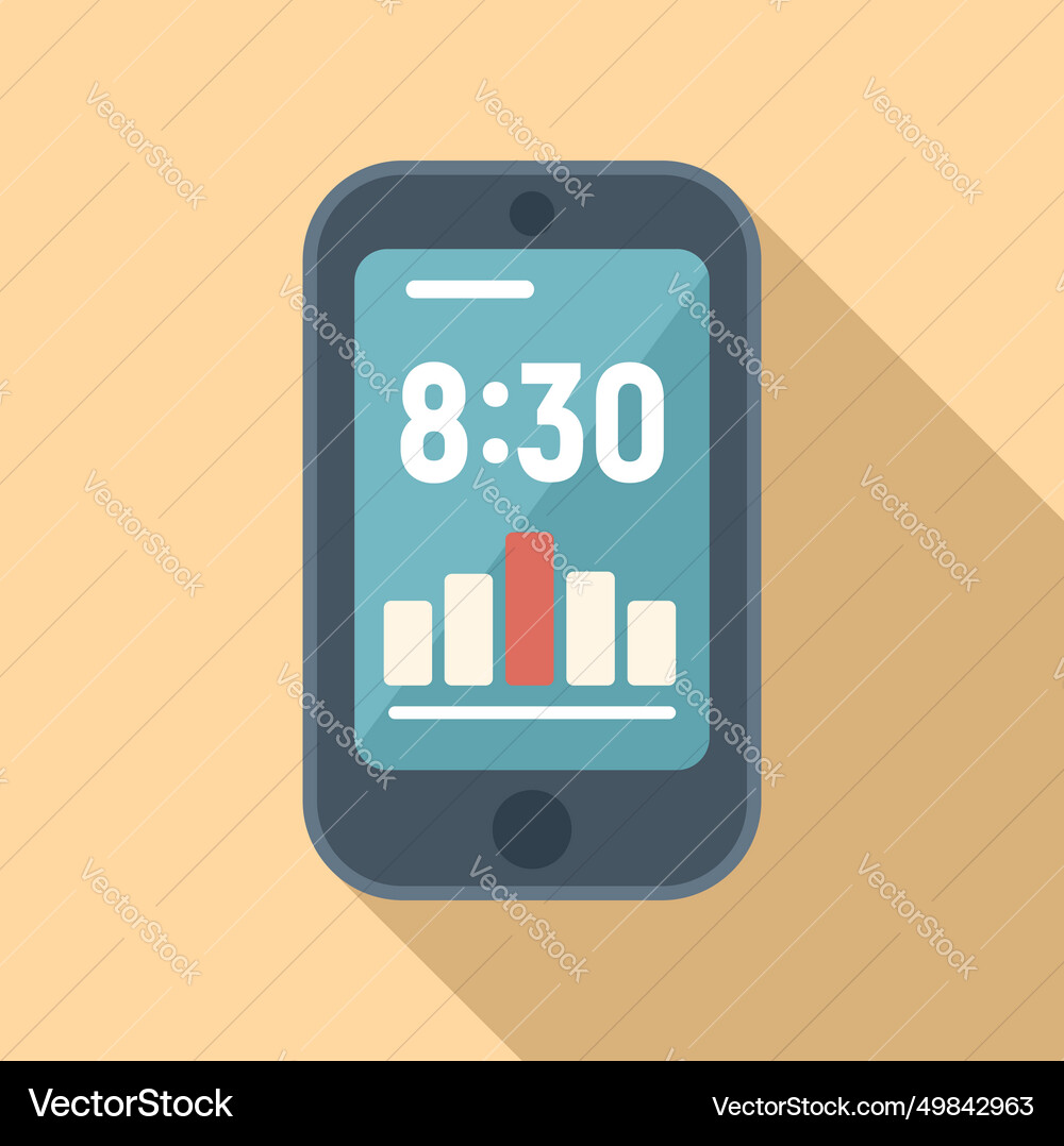 Top graph runner icon flat fitness app Royalty Free Vector