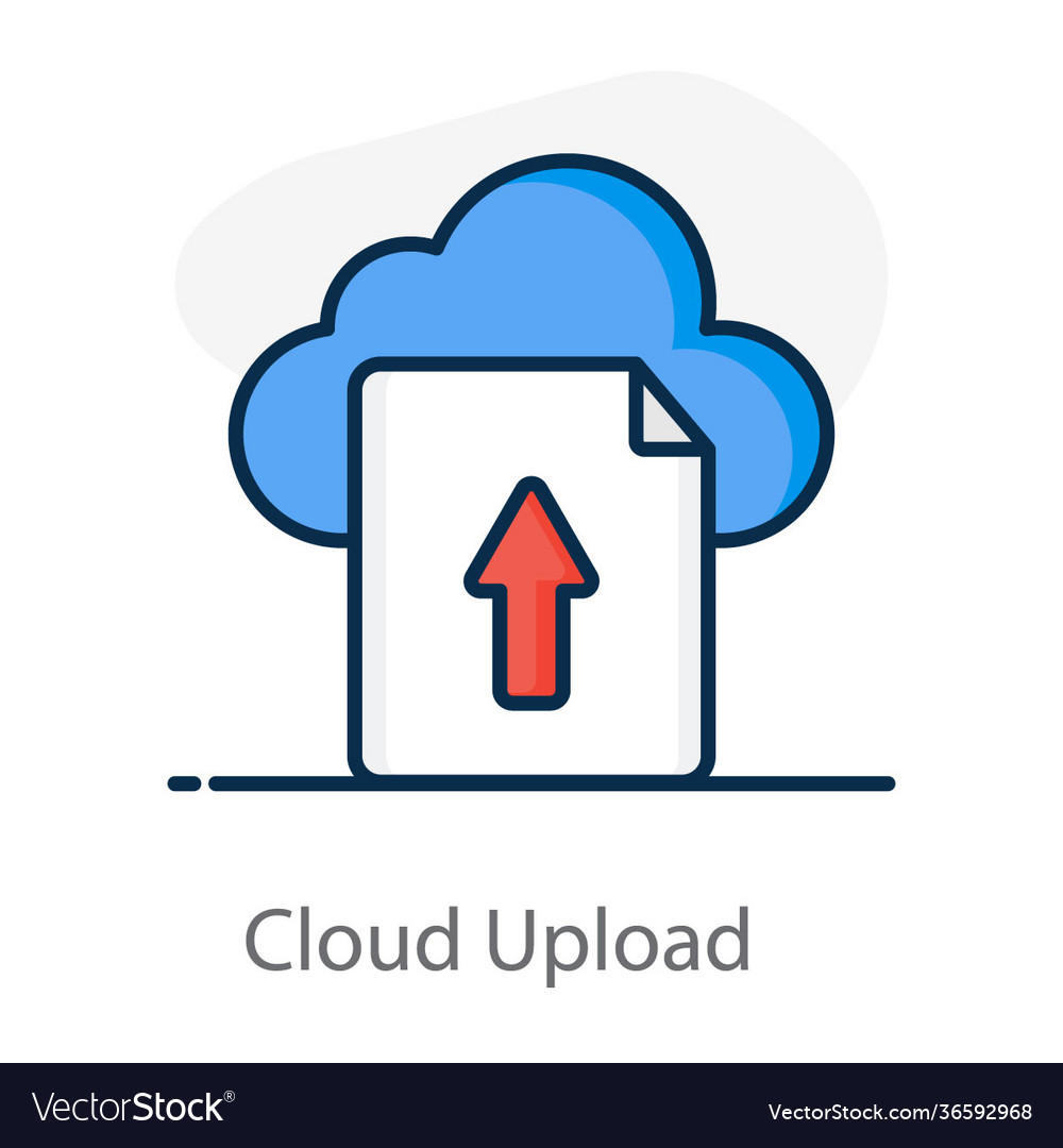 Cloud upload Royalty Free Vector Image - VectorStock