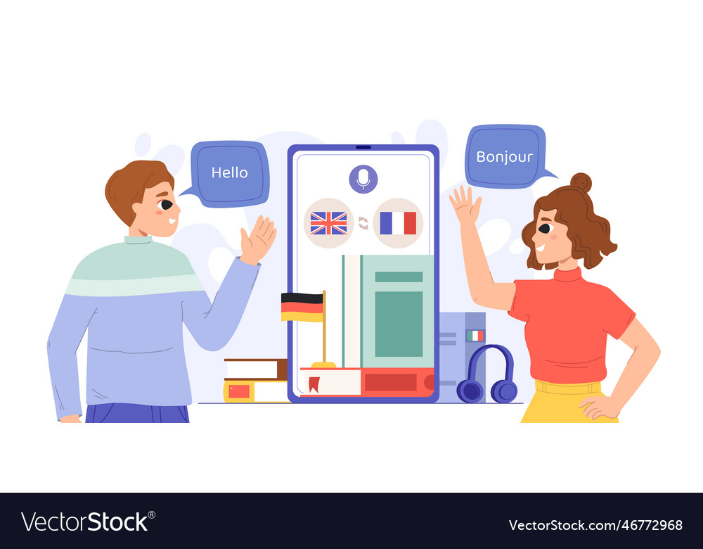 Digital language translator international study Vector Image