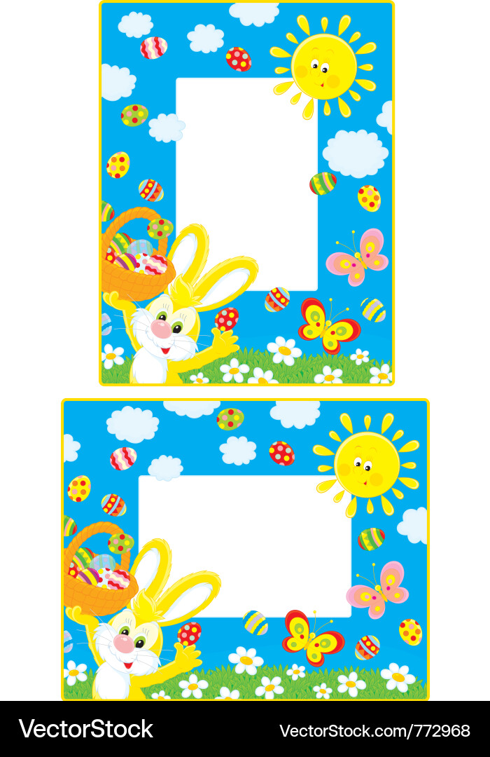 Easter borders Royalty Free Vector Image - VectorStock