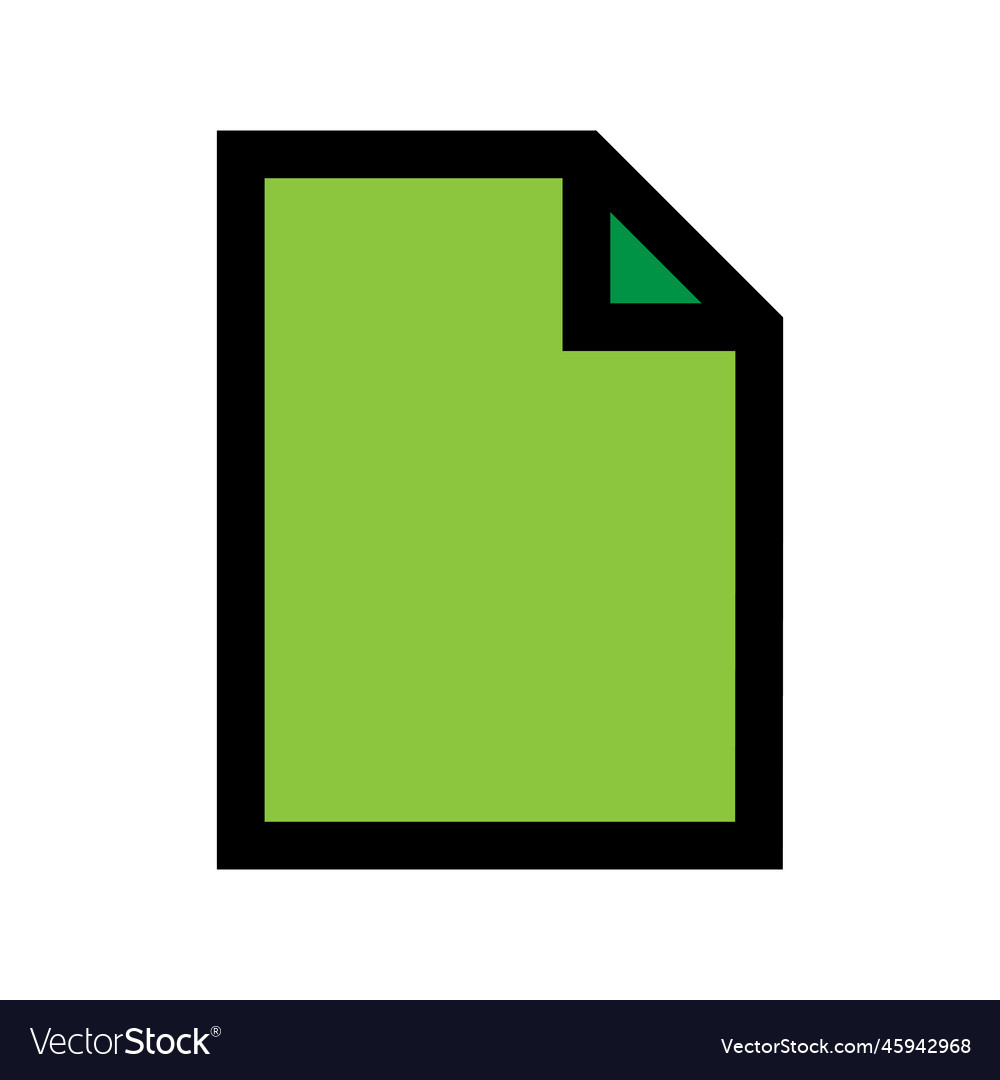 File icon line isolated on white background black Vector Image