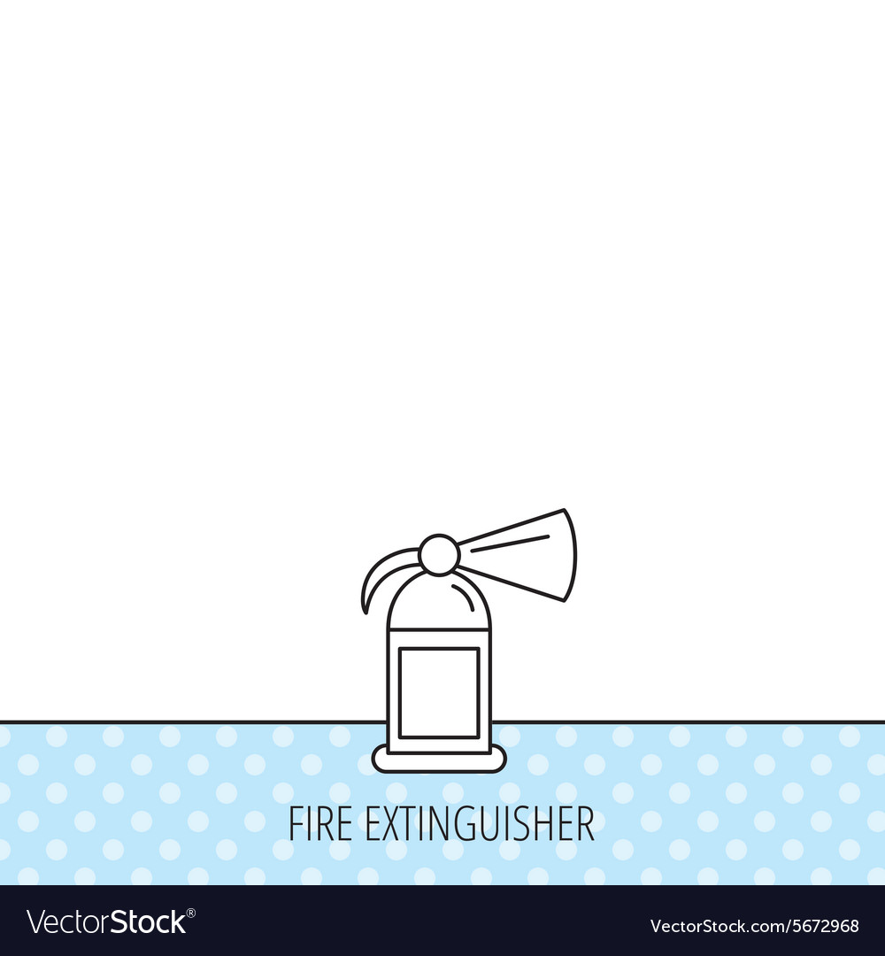Fire extinguisher icon flame protection sign Vector Image