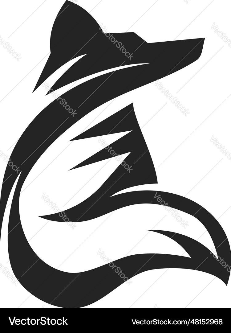 Fox logo template isolated icon brand identity Vector Image