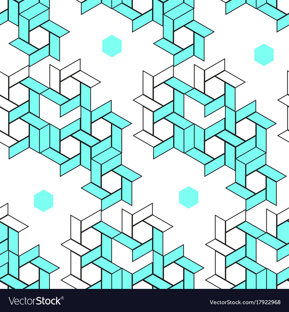 Geometric pattern line art Royalty Free Vector Image