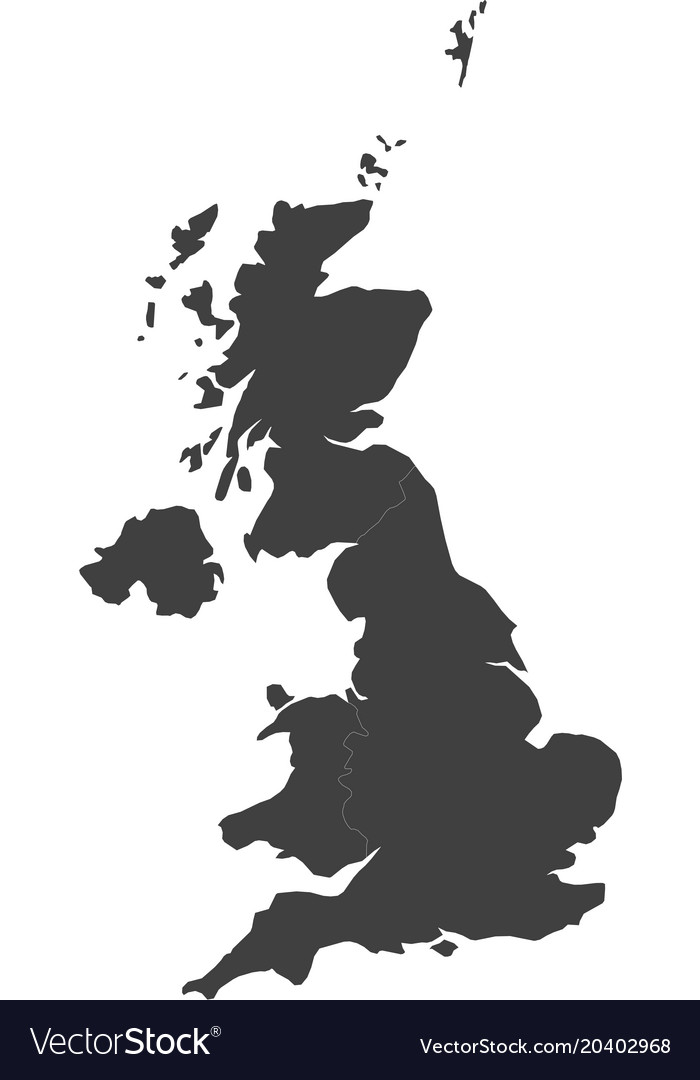 Map of united kingdom Royalty Free Vector Image