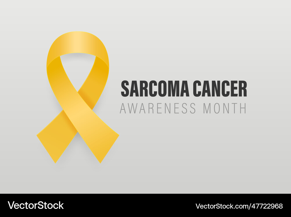 Sarcoma bone cancer banner card placard Royalty Free Vector
