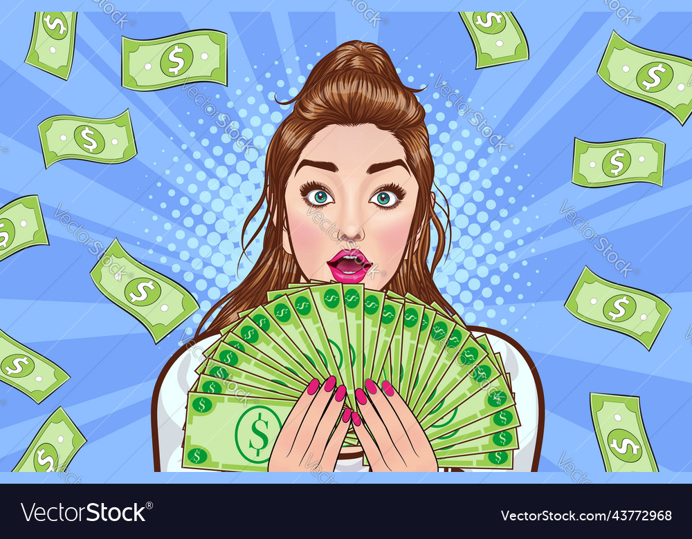 Surprise business woman successful and shocking Vector Image Surprise business woman successful and shocking Vector Image
