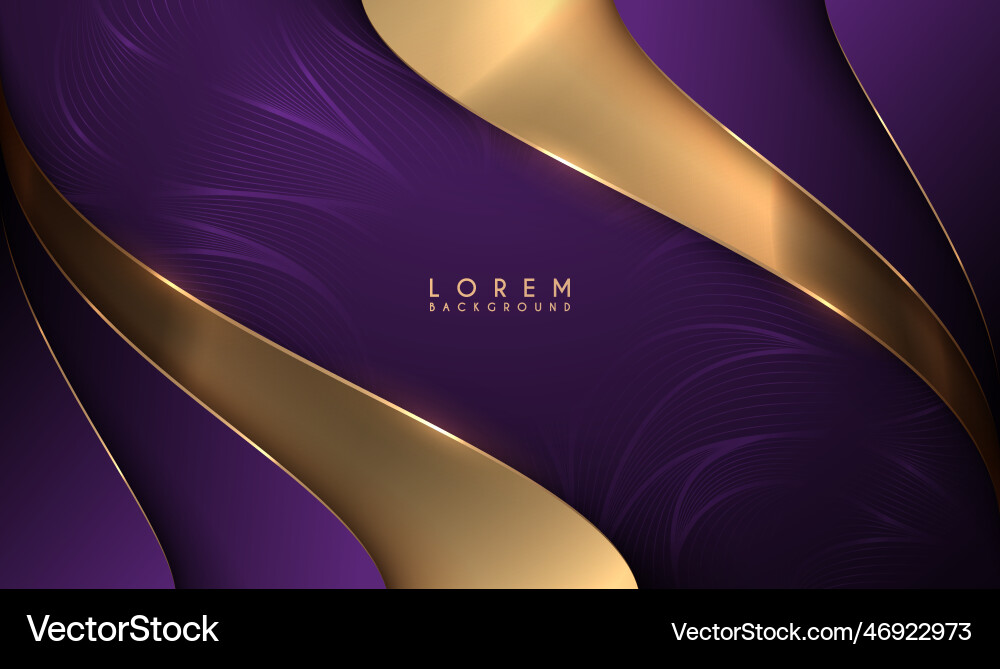 Abstract violet and gold luxury background Vector Image