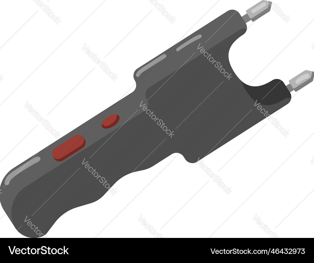 Electro shocker icon cartoon police Royalty Free Vector