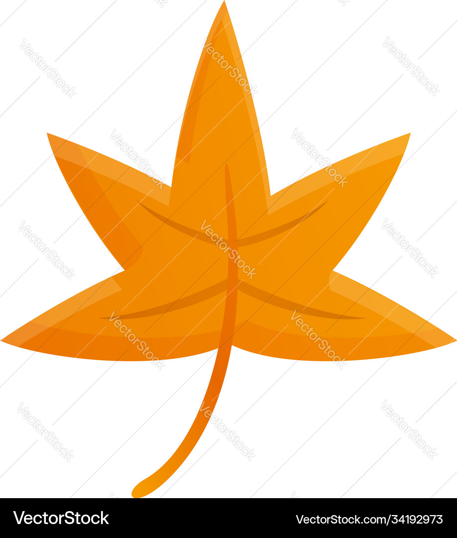 October autumn leaf icon cartoon style Royalty Free Vector