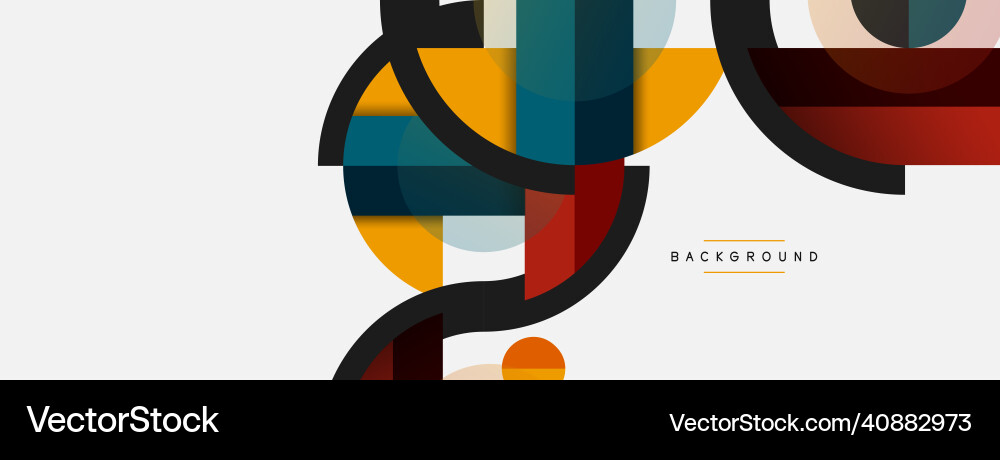 Round geometric shapes lines and circles Vector Image