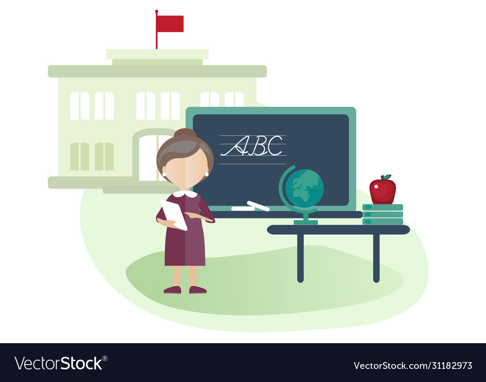 School teacher Royalty Free Vector Image - VectorStock