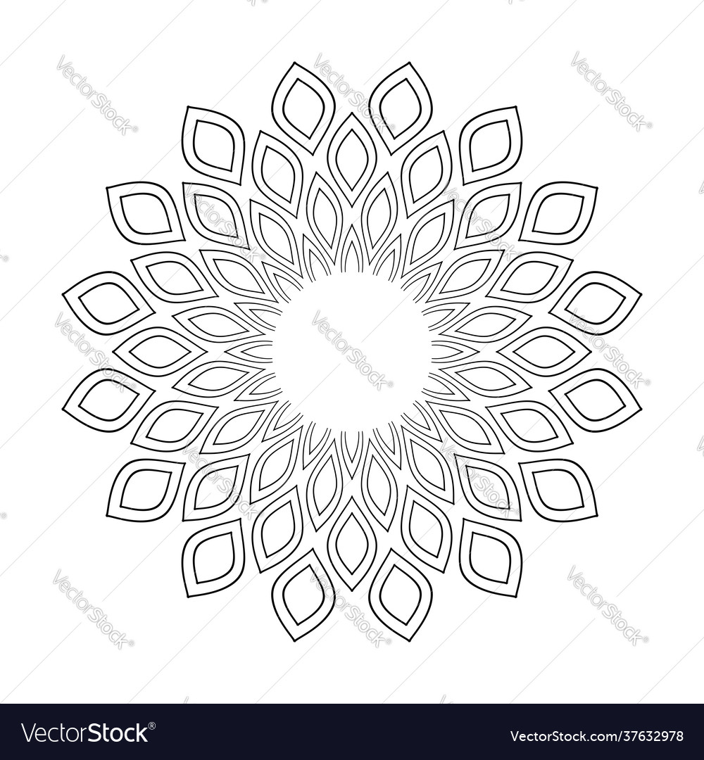 Circle floral pattern Royalty Free Vector Image