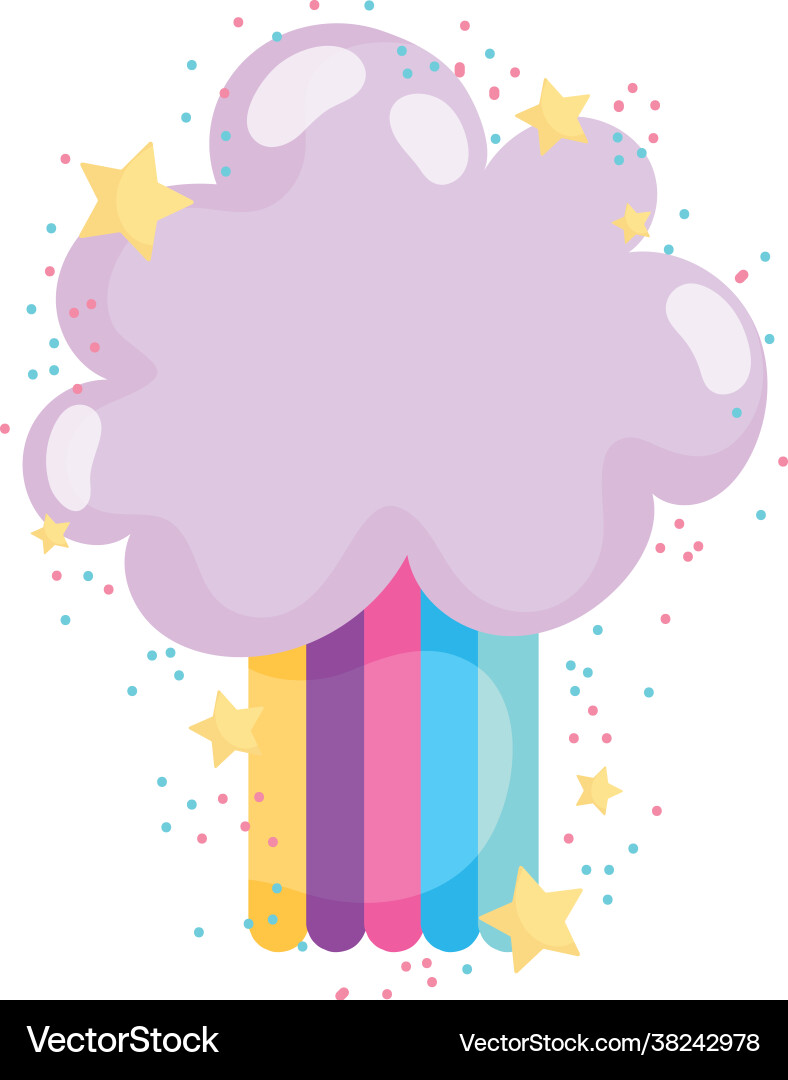 Cloud and rainbow weather Royalty Free Vector Image