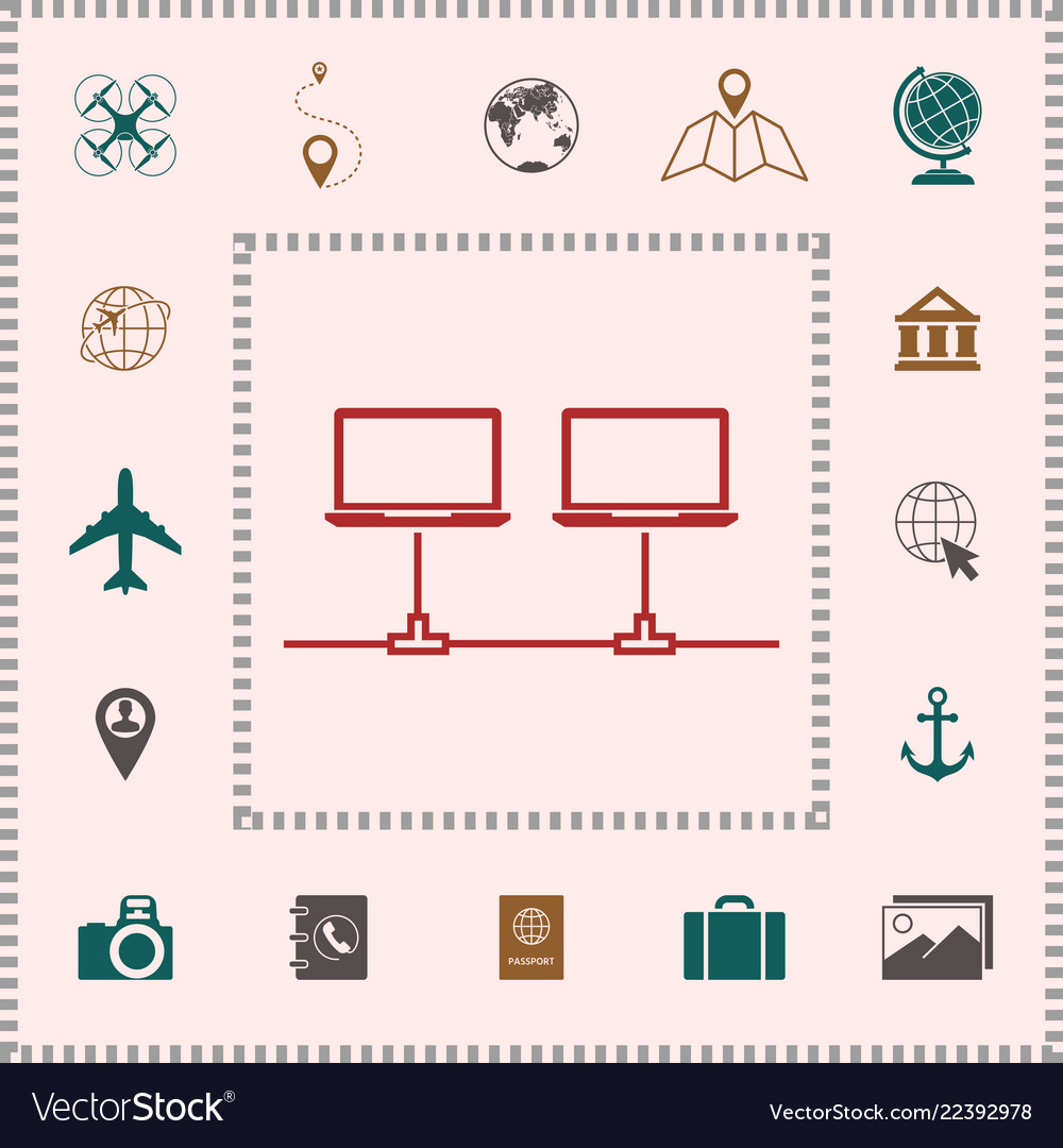 Computer network icon elements for your design Vector Image