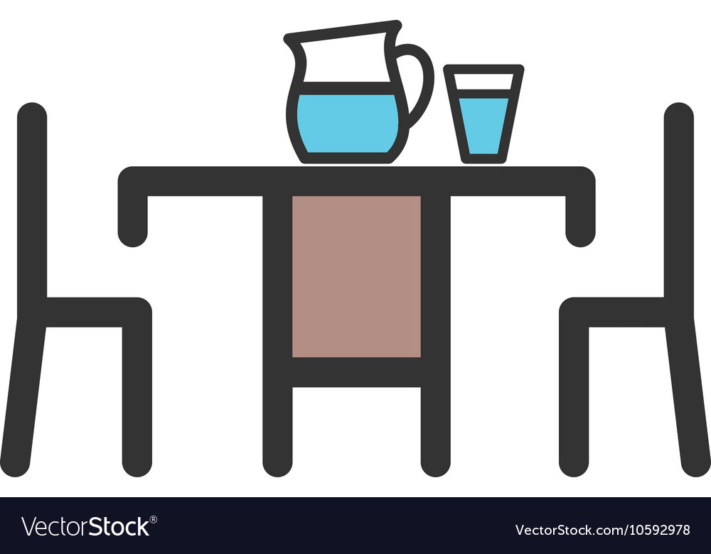 Dinner table Royalty Free Vector Image - VectorStock
