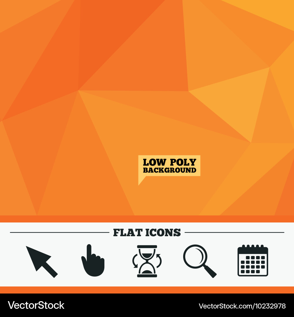 Mouse cursor icon hourglass magnifier glass Vector Image