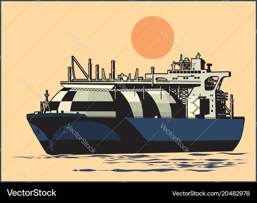 Natural gas tanker Royalty Free Vector Image - VectorStock