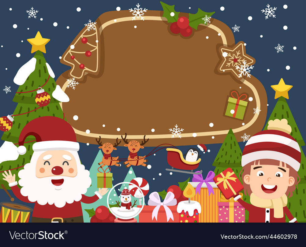 Santa claus happy new year and merry christmas Vector Image
