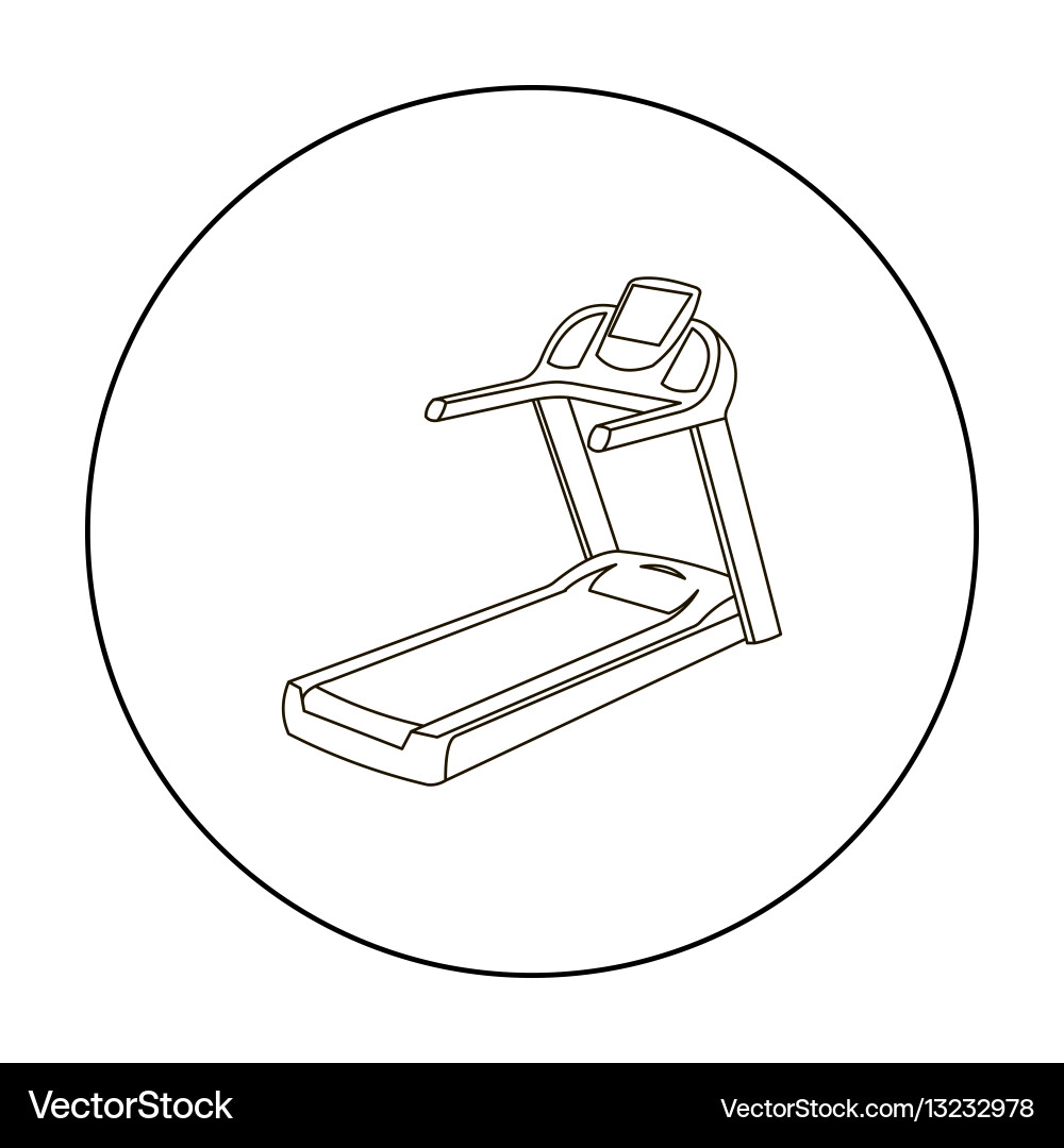 Treadmill icon outline single sport from Vector Image