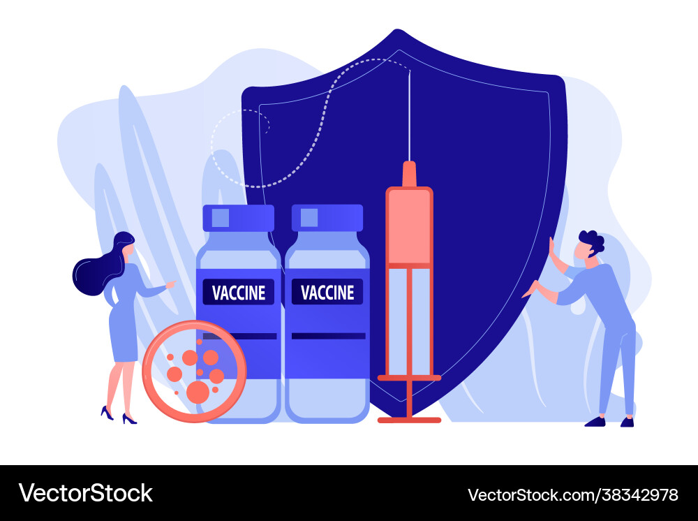 Vaccination program concept Royalty Free Vector Image