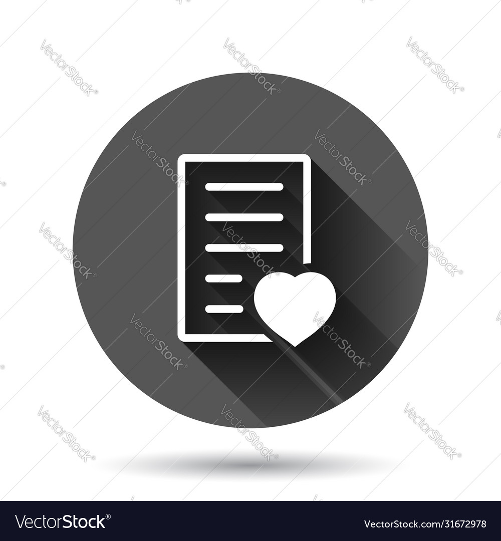 Wishlist icon in flat style like document Vector Image