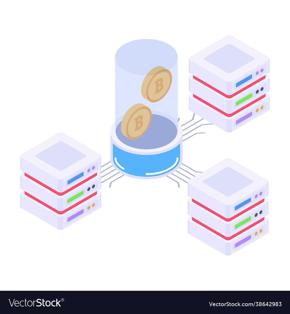 Blockchain networking Royalty Free Vector Image
