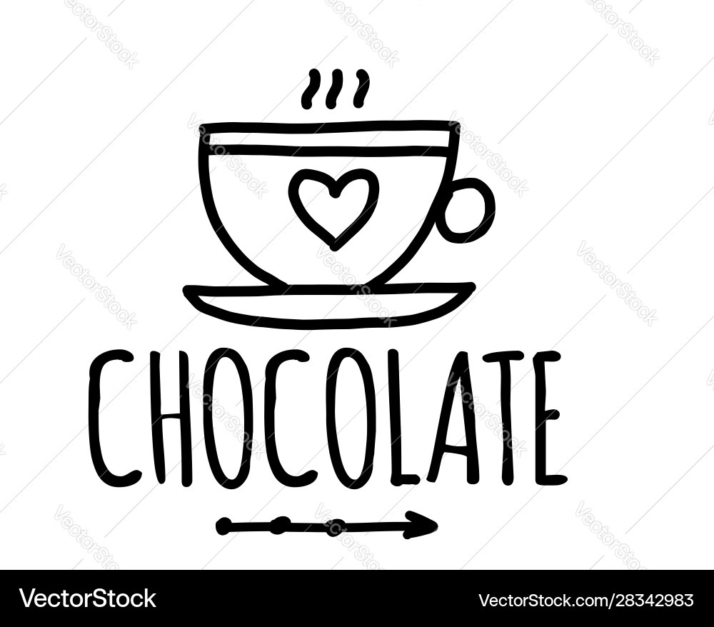 Chocolate art sign for your design Royalty Free Vector Image