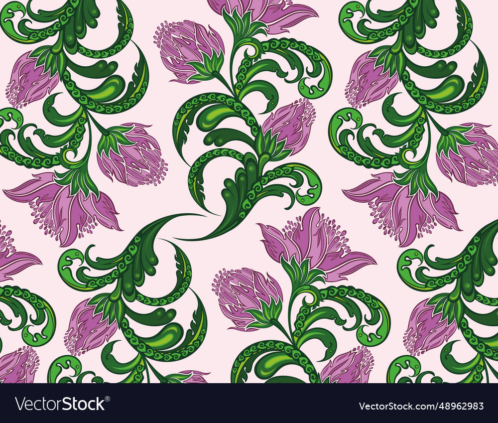 Floral botanical texture pattern Royalty Free Vector Image