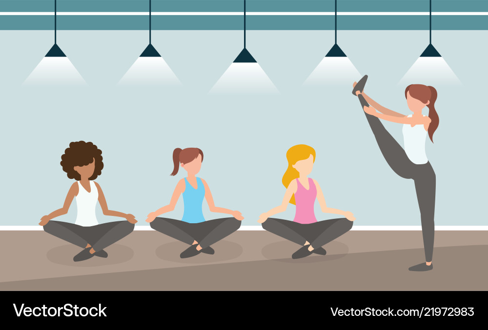 Healthy women training athlete exercise Royalty Free Vector