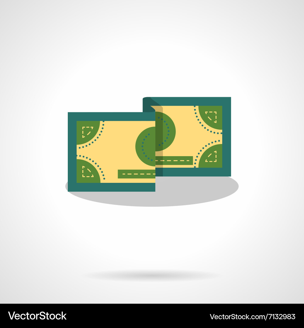 Money bill flat color icon Royalty Free Vector Image