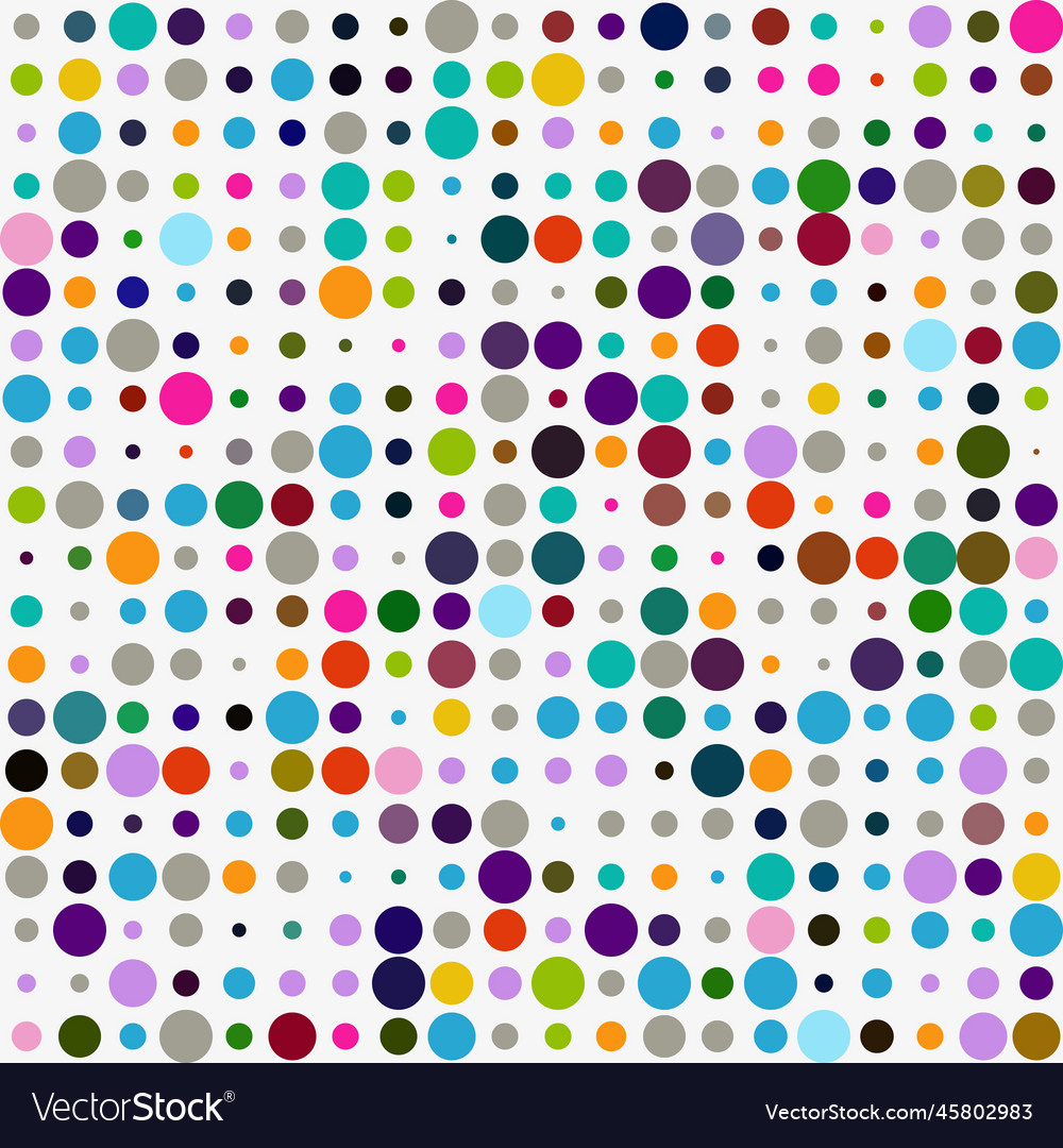 Seamless polka dot pattern with colorful circles Vector Image