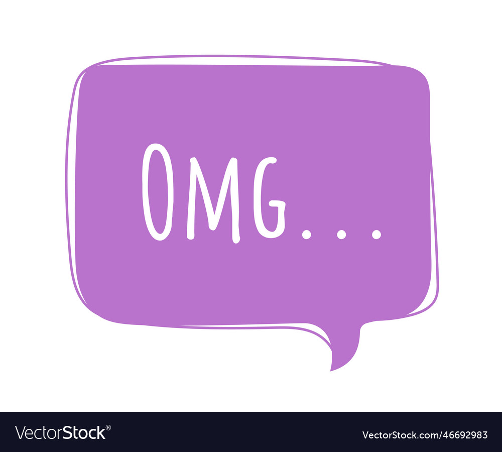 Speech bubble omg Royalty Free Vector Image - VectorStock