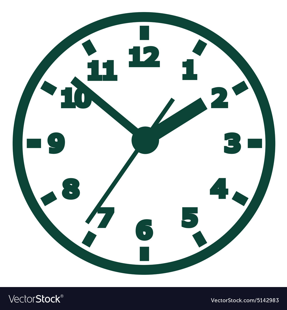 Wall mounted digital clock Royalty Free Vector Image