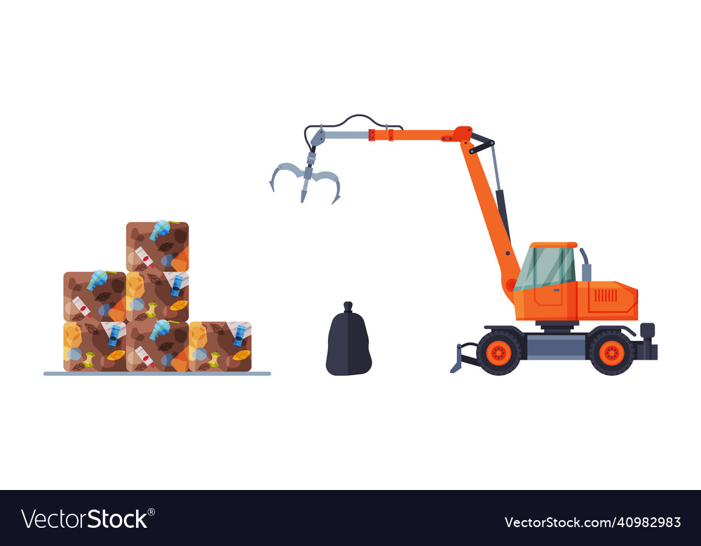 Waste management or garbage processing Royalty Free Vector
