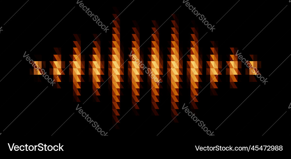 Audio or music shiny sound waveform with Vector Image