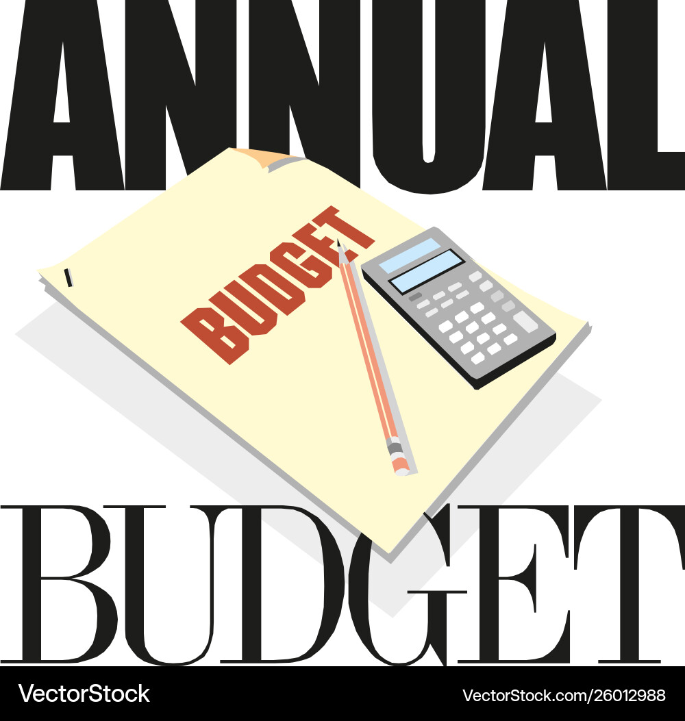 Calculating book with calculator and pencil Vector Image