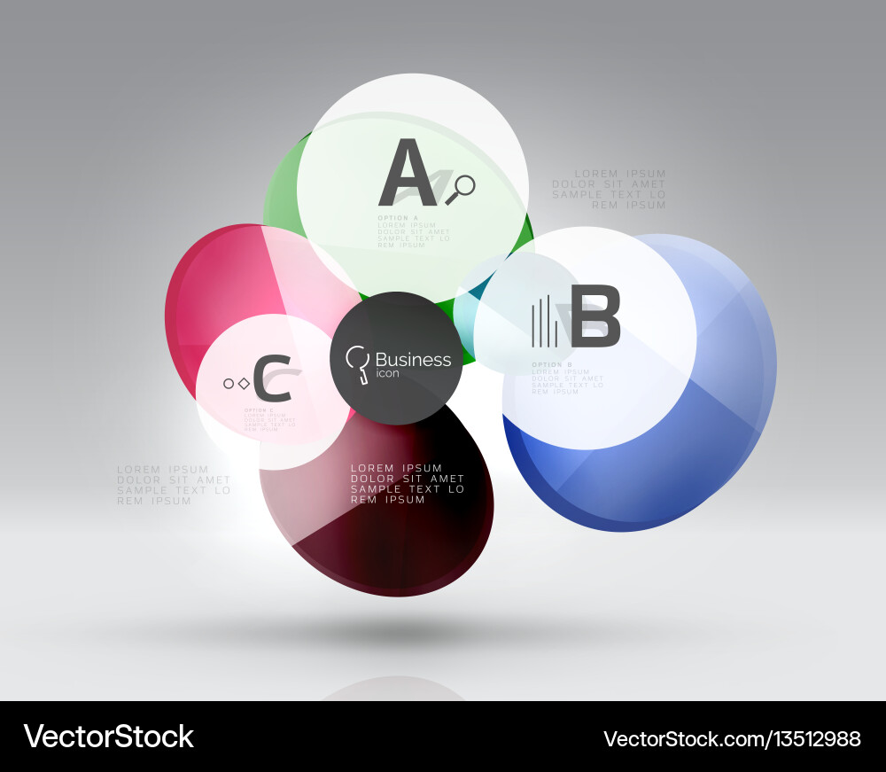 Circle modern business infographics design Vector Image