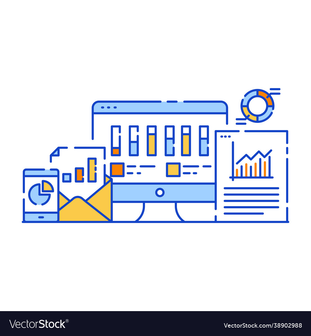Digital analytics Royalty Free Vector Image - VectorStock