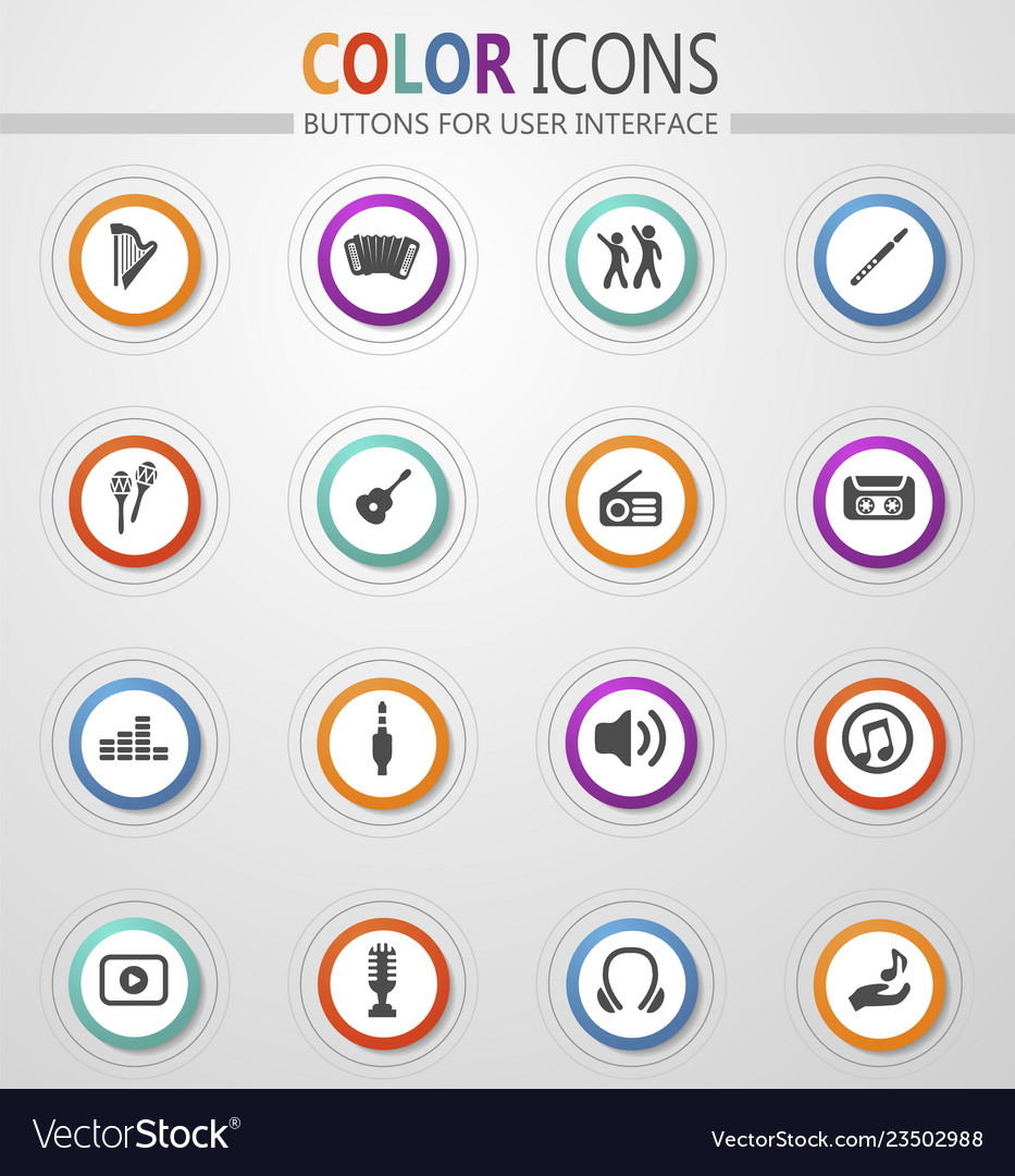 Disco or club icons set Royalty Free Vector Image