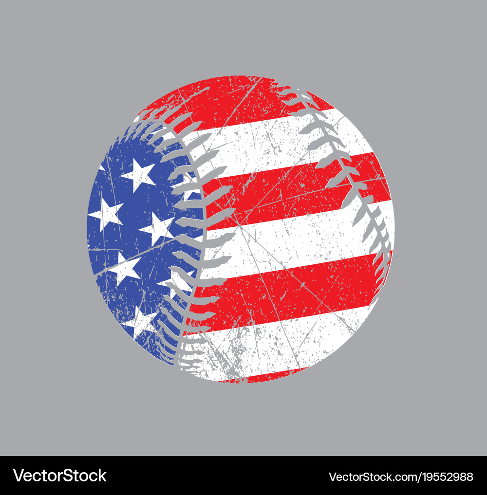 Flagsoftball Royalty Free Vector Image - VectorStock