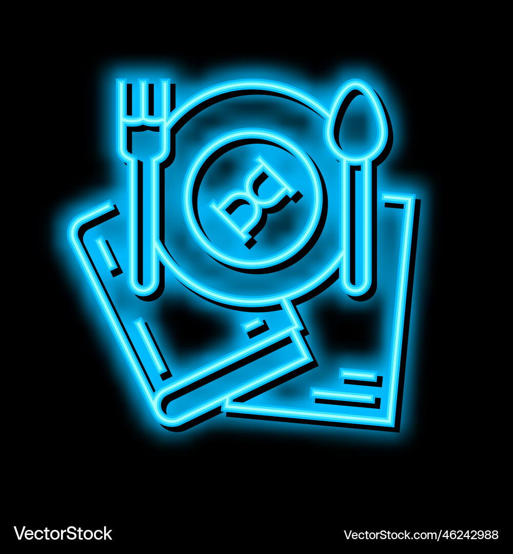 Food history neon glow icon Royalty Free Vector Image
