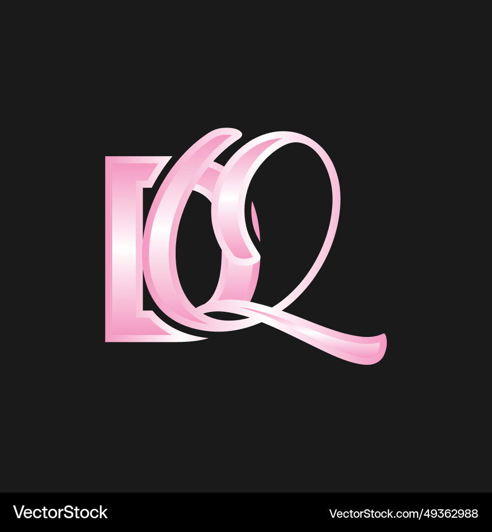 Letter dq luxury modern monogram logo design Vector Image