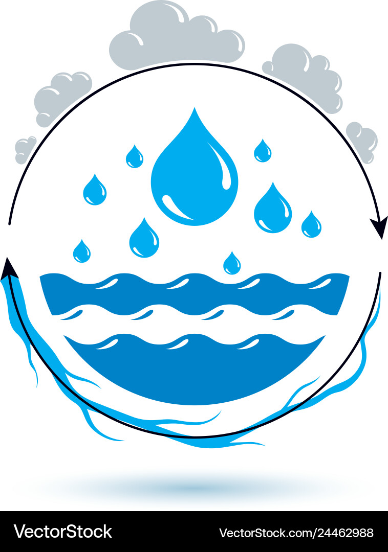 Ocean freshness theme symbol for use in spa and Vector Image